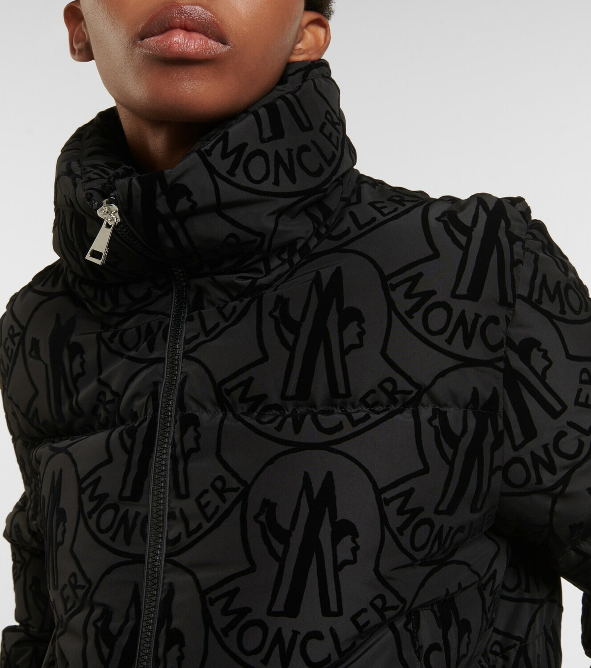 Moncler Merle logo printed down jacket Moncler