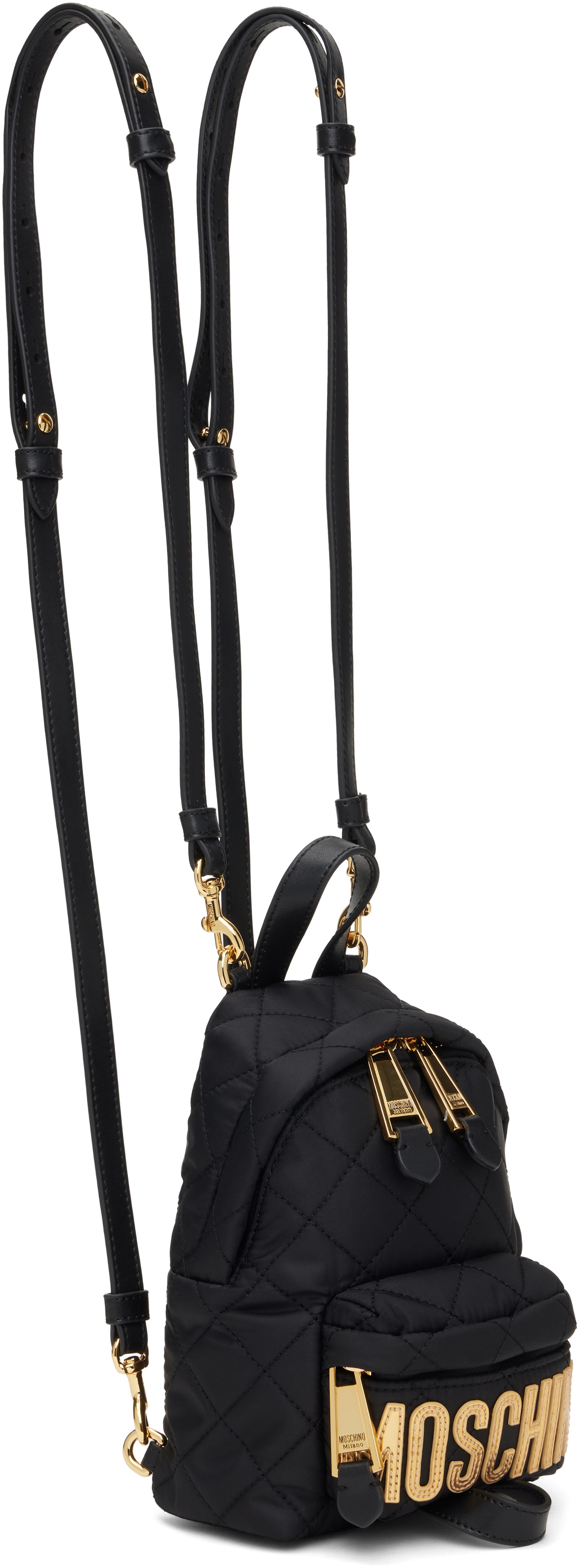 Moschino Black Quilted Backpack Moschino