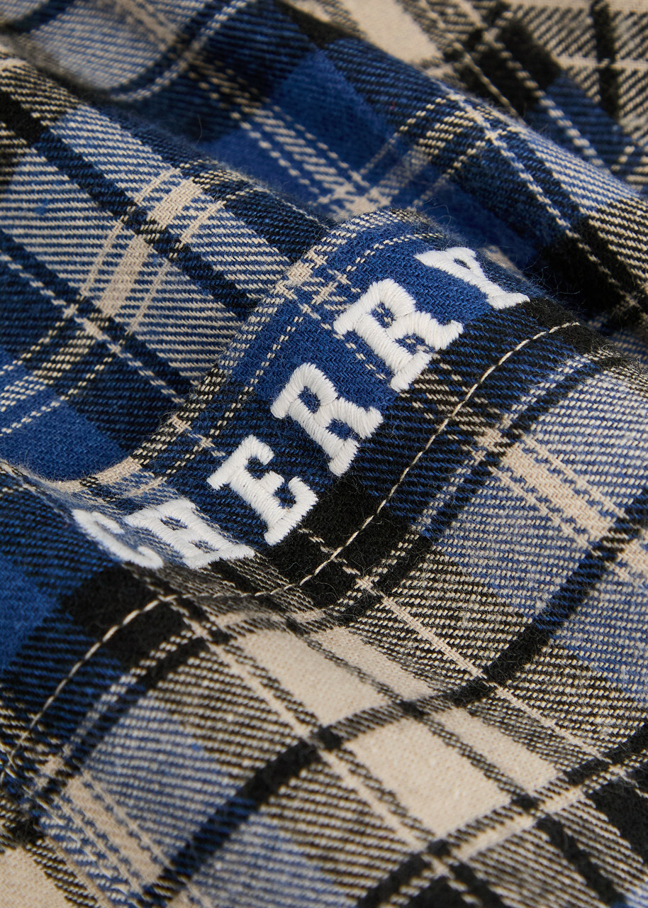 Cherry Los Angeles Logo-embroidered Checked Flannel Shirt Multicoloured ...
