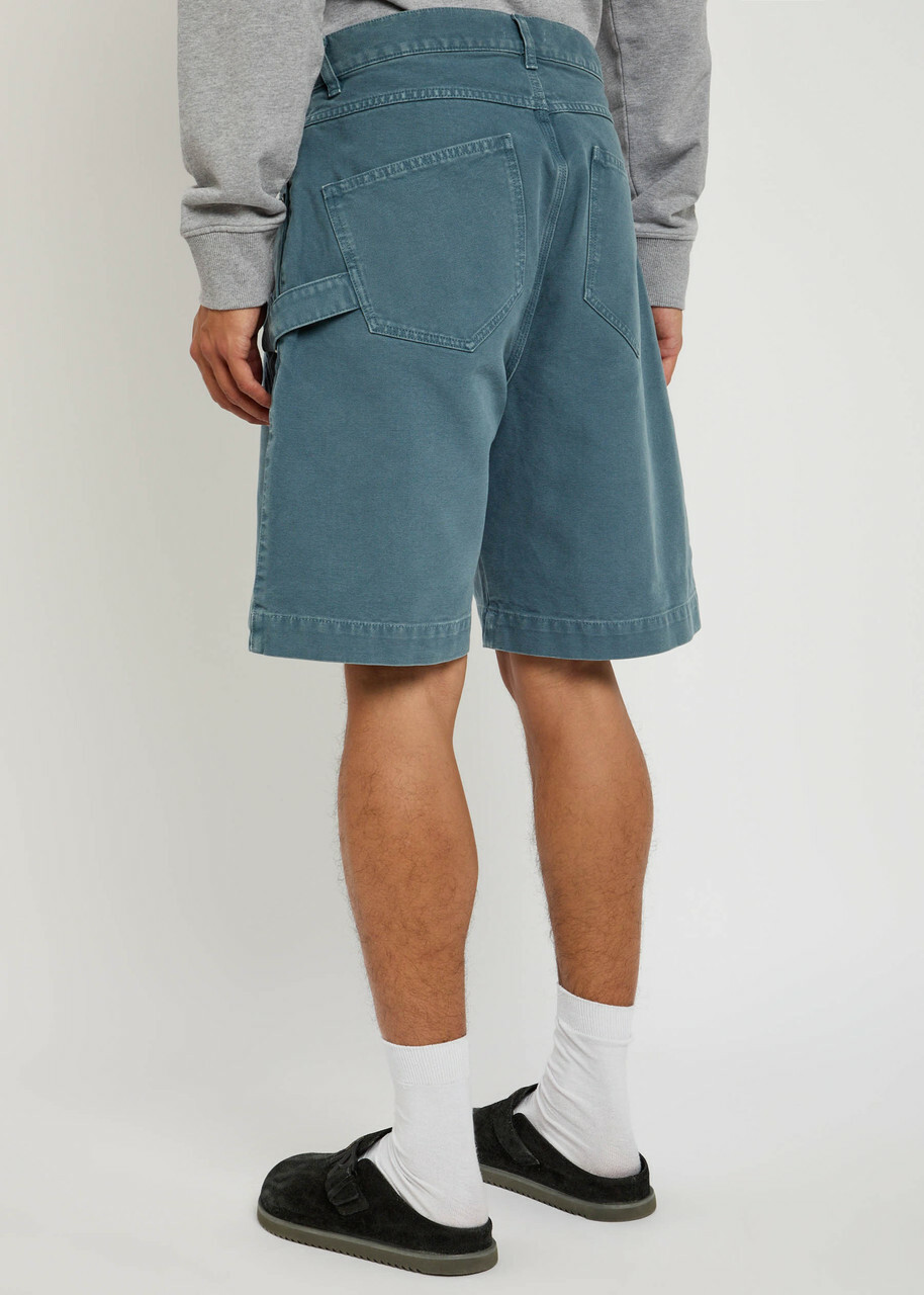 JW Anderson Twisted Workwear Canvas Shorts Blue JW Anderson