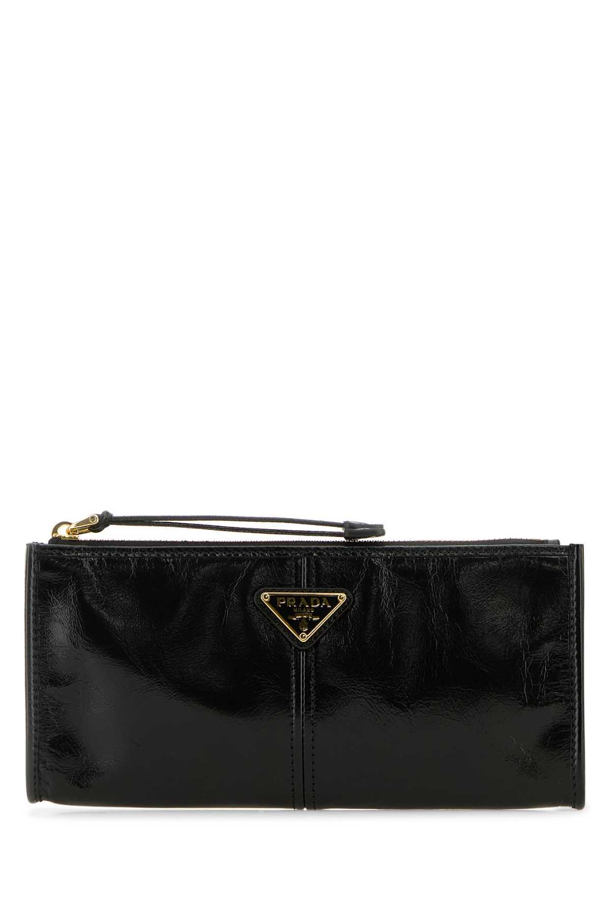 Prada Black Leather Pouch Prada