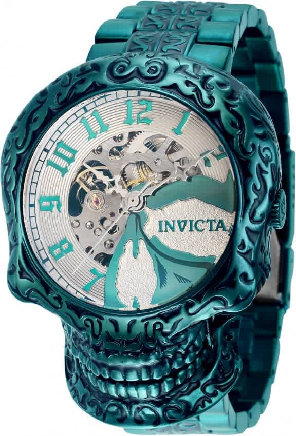 Invicta Artist Skull Automatic Silver Dial Mens Watch 40759 Invicta