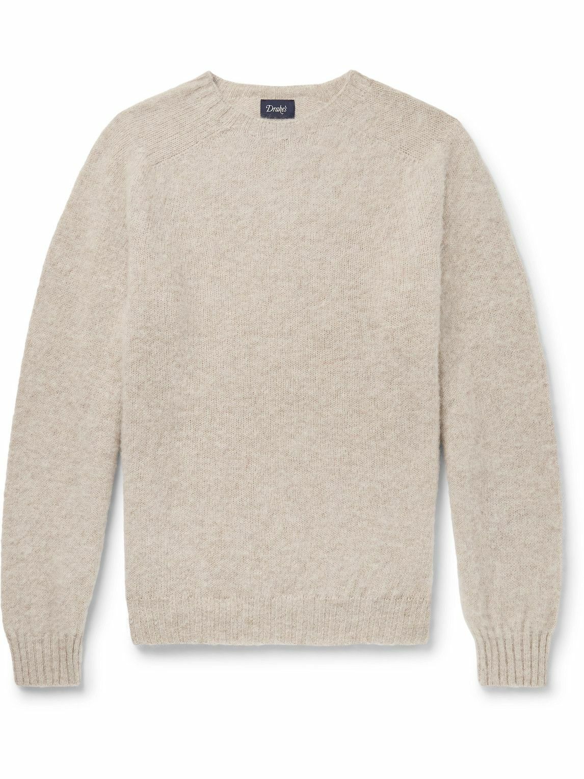 Drake's - Brushed Shetland Wool Sweater - Gray Drake's