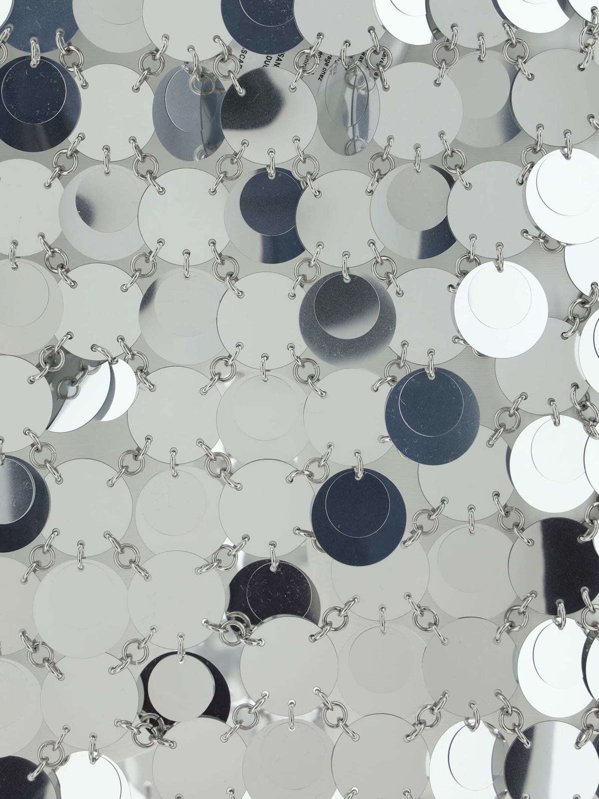 Paco Rabanne Mini Skirt With Circular Mirror Effect Discs Paco Rabanne