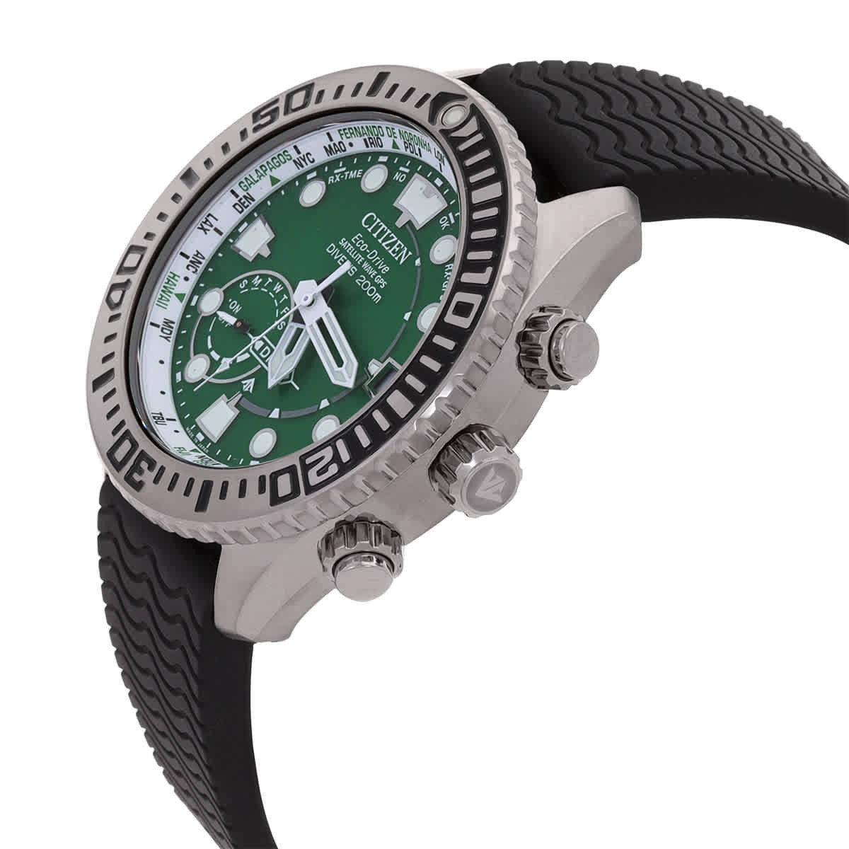 Citizen Promaster Satellite Wave GPS Diver Eco-Drive Green Dial Mens ...