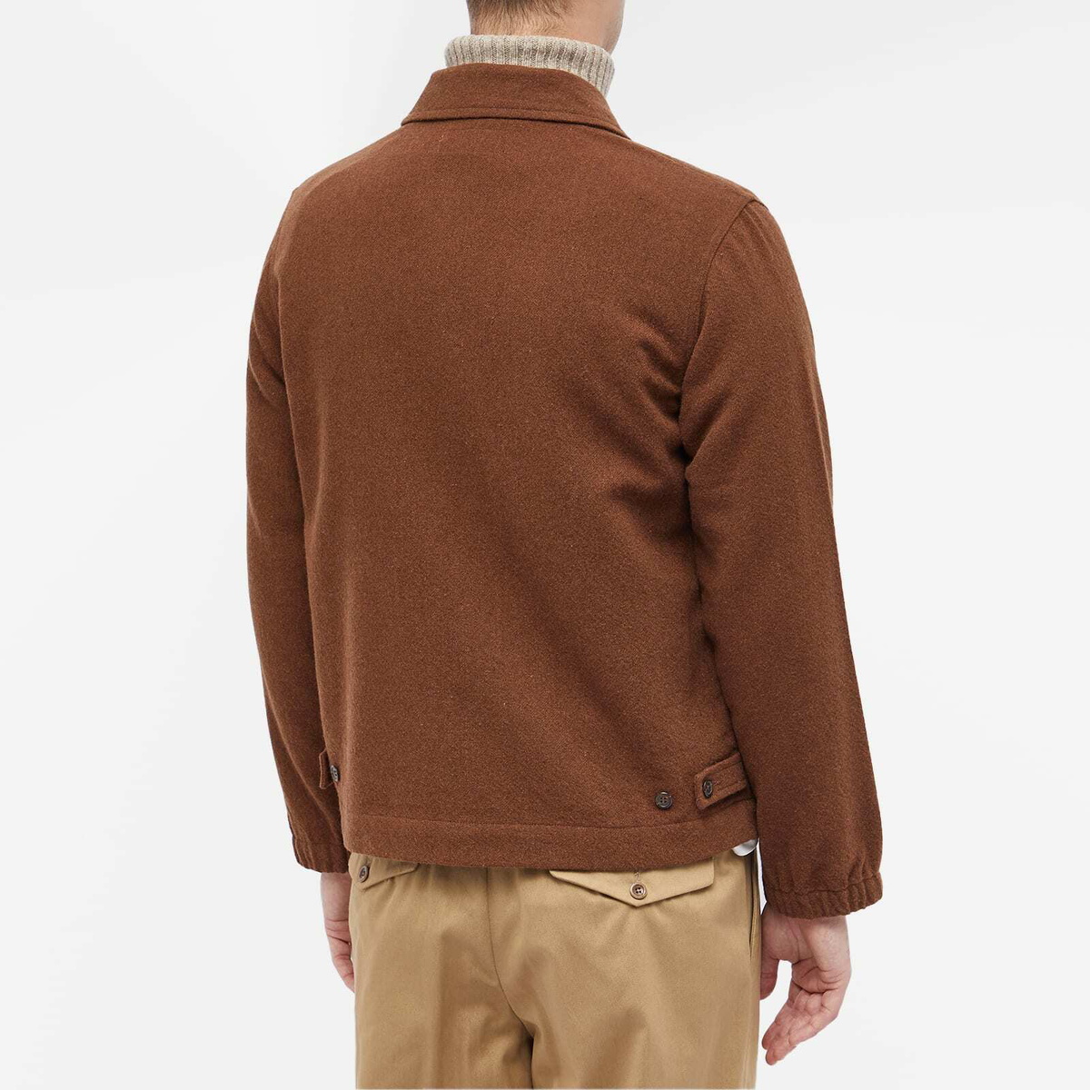 Universal Works Men's Soft Wool Watchman Jacket in Cumin Universal Works