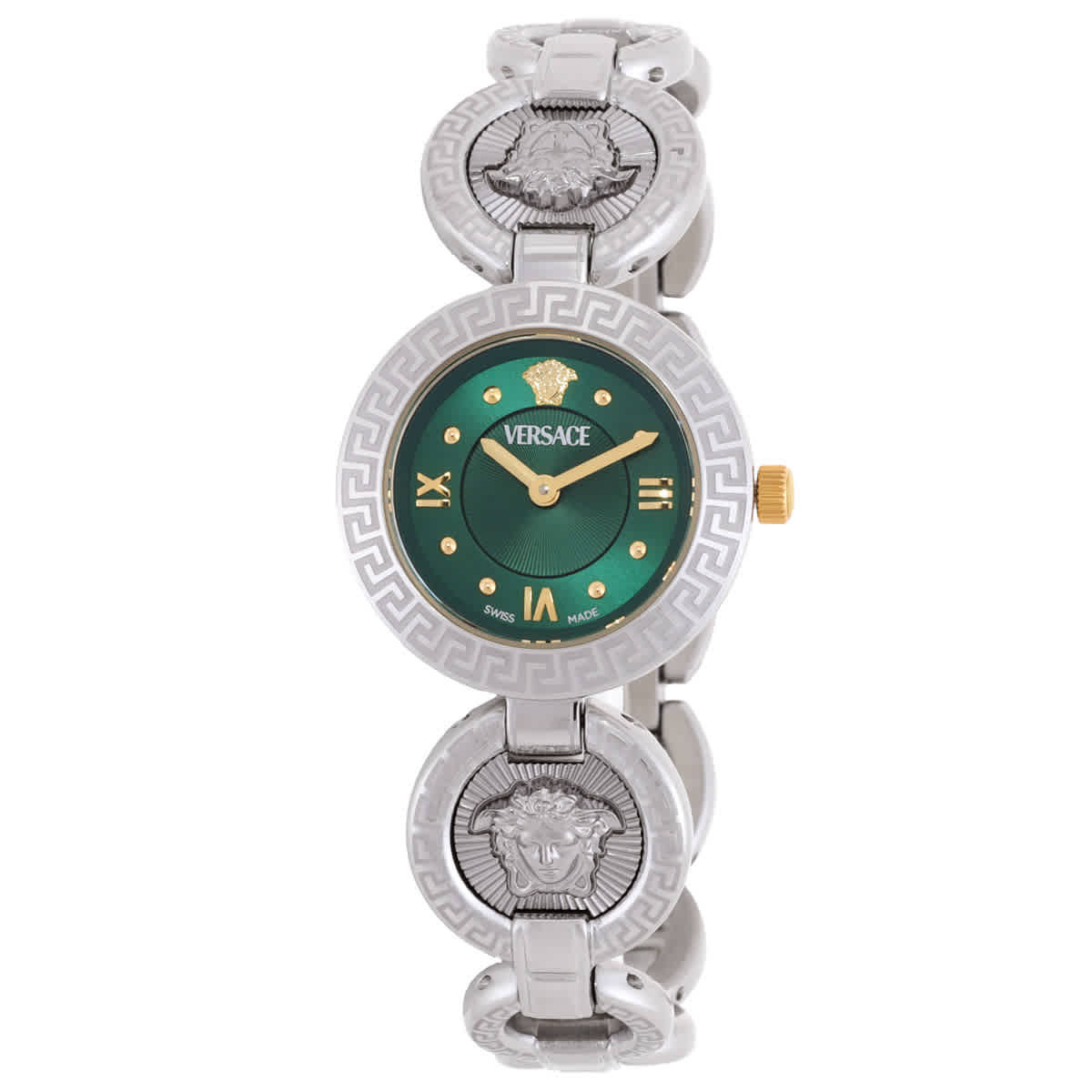 Versace Greca Jewel Quartz Green Dial Ladies Watch VEWCA0224 Versace
