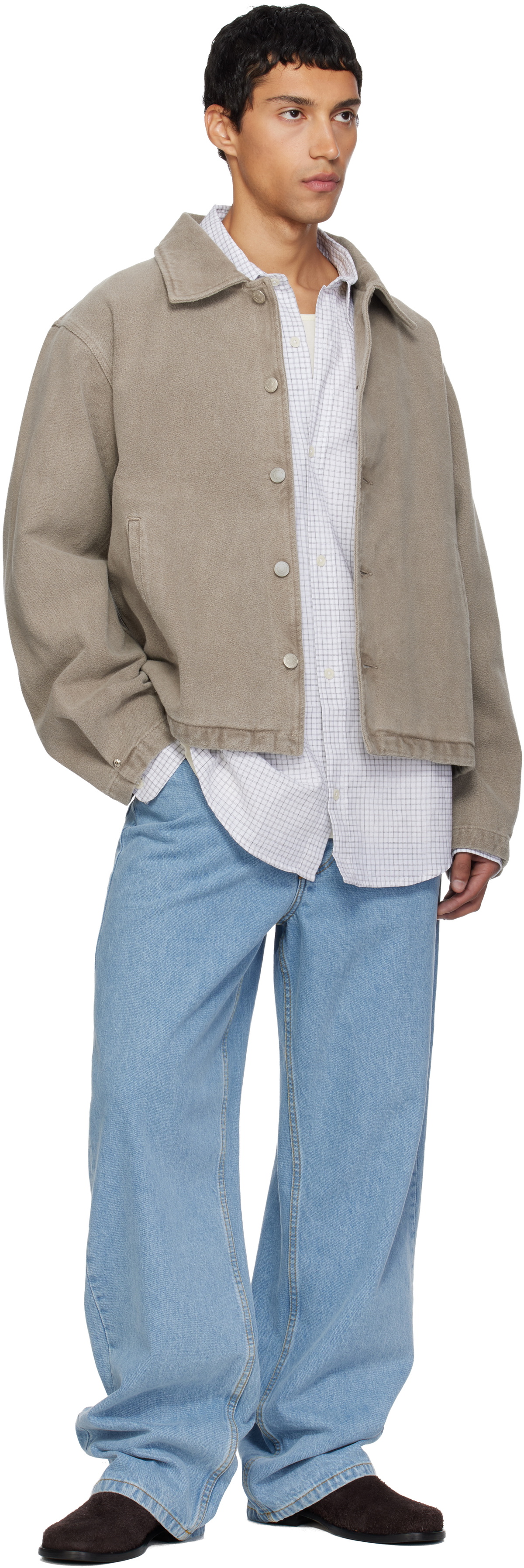 mfpen Beige Painters Denim Jacket mfpen