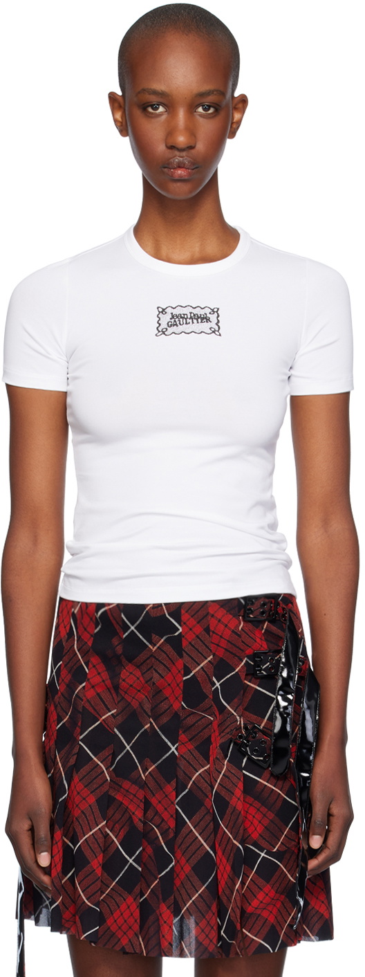 Jean Paul Gaultier White Lace Label Baby Tee T-shirt Jean Paul Gaultier