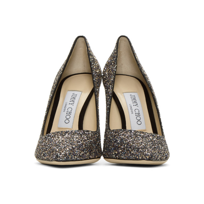 Jimmy Choo Multicolor Glitter Romy 100 Heels Jimmy Choo