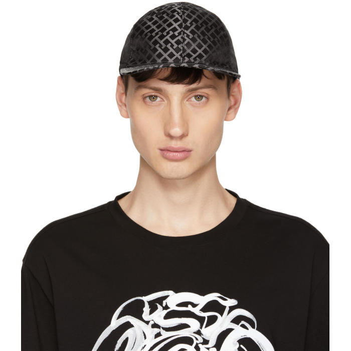 Versace Black Greek Key Cap Versace