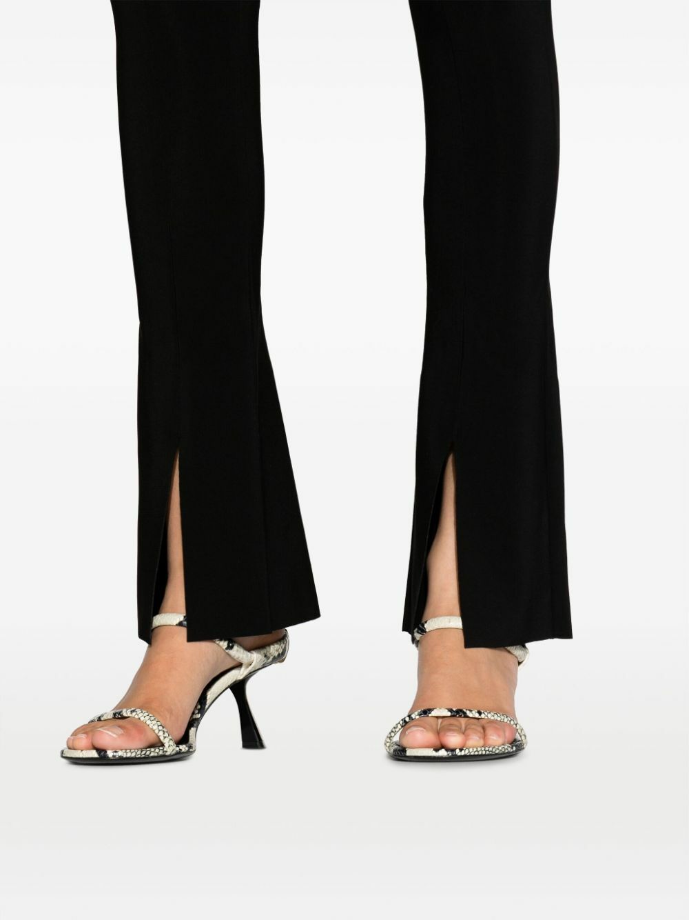 Norma Kamali Black Spat Flared Leggings Norma Kamali