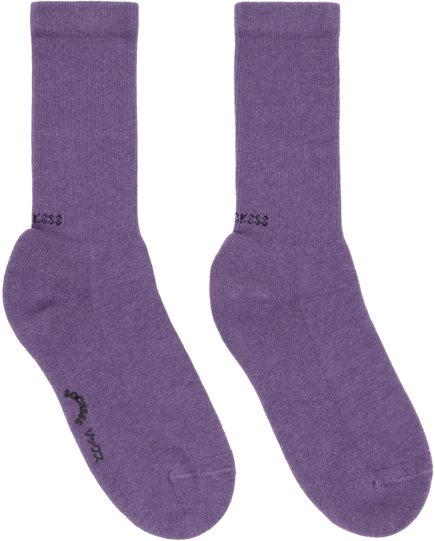 SOCKSSS Two-Pack Purple & Green Socks Socksss