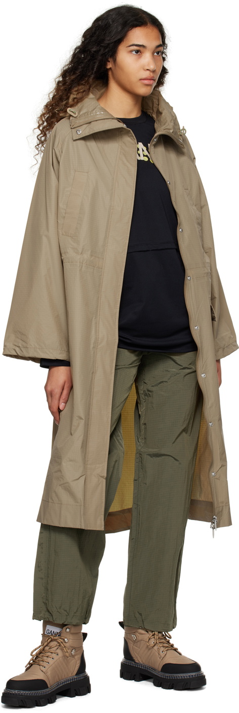 GANNI Beige Parka Coat GANNI