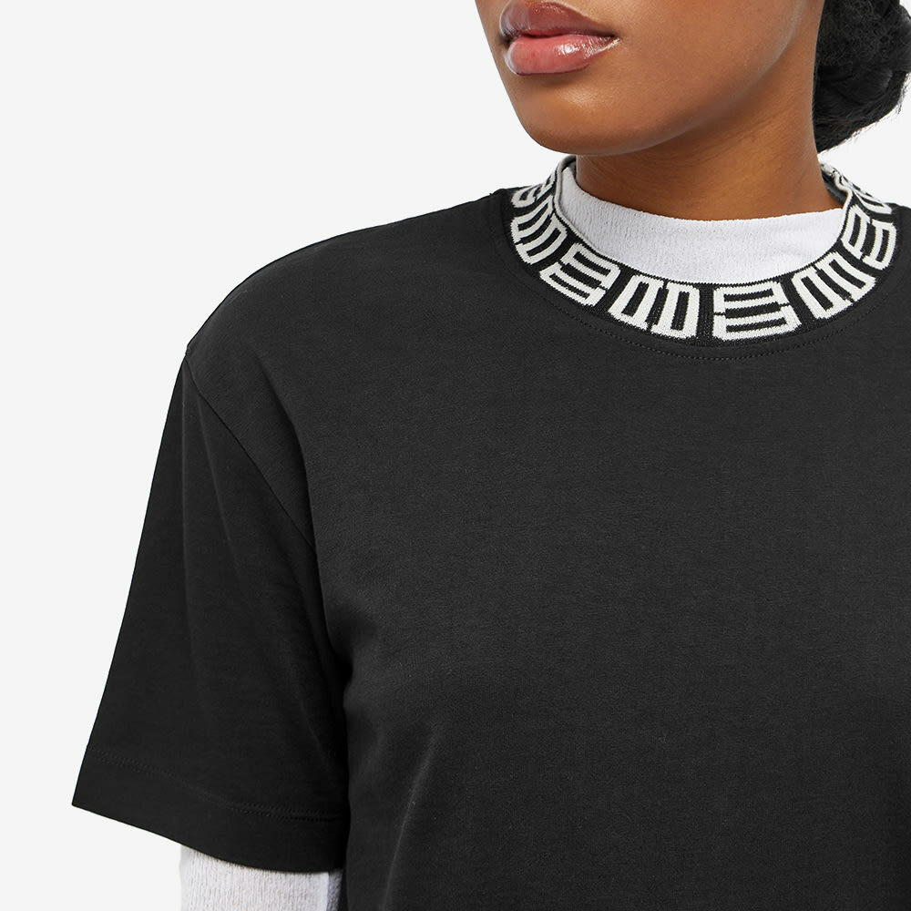 Ambush Women's Monogram Rib Neck T-Shirt in Black Ambush