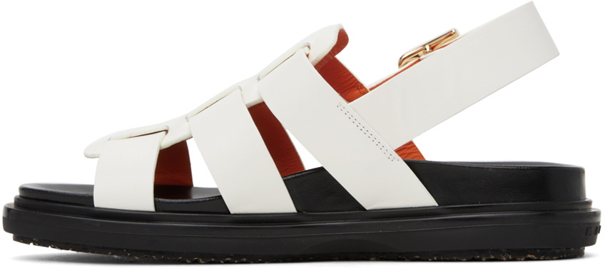 Marni White Gladiator Fussbett Sandals Marni