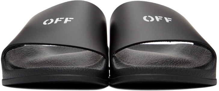 Off-White Black Logo Pool Slides Off-White