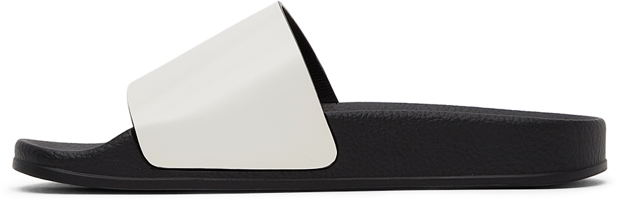 Balmain White & Black Symi Slides Balmain