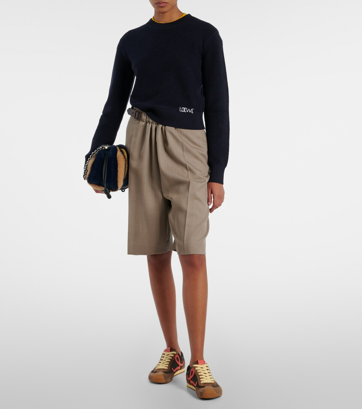 Loewe Logo embroidered wool sweater Loewe