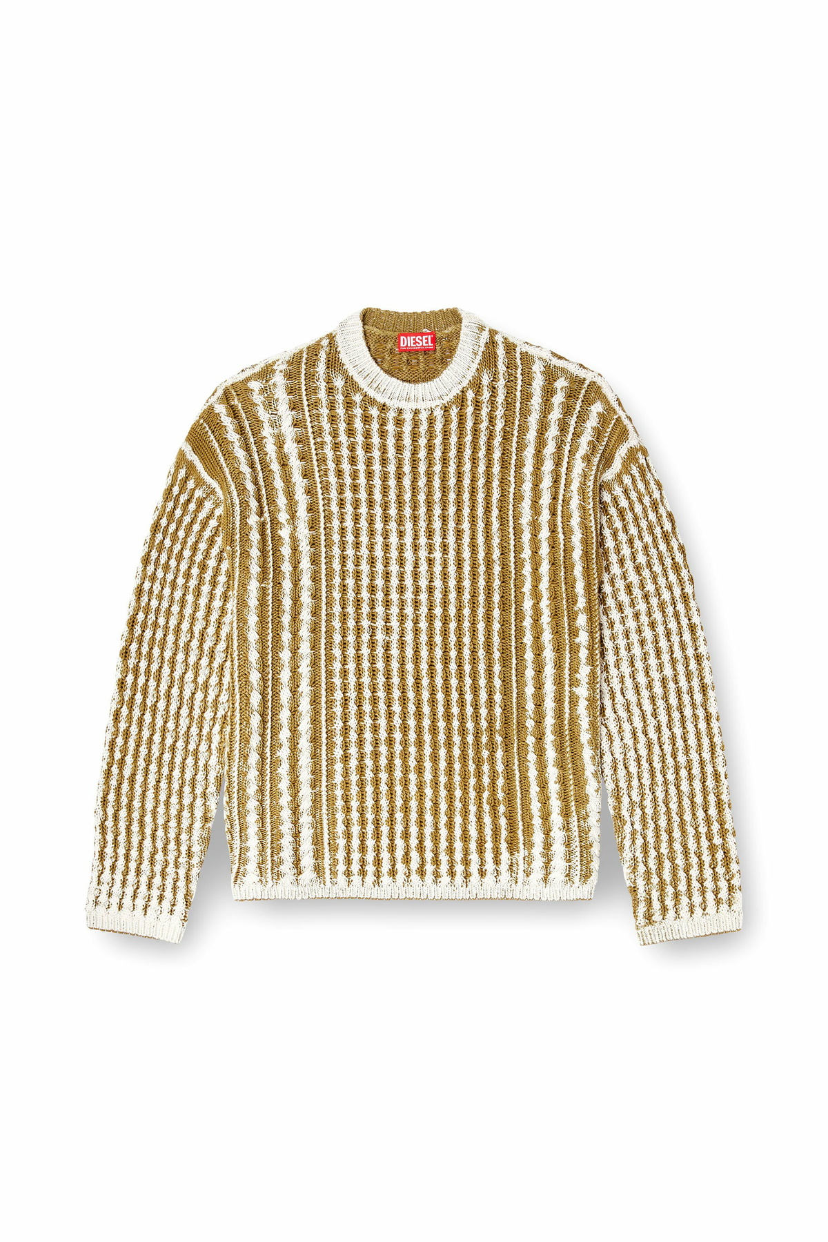 Diesel Reverse-print cable-knit jumper - Knitwear Mens in Multicolor Diesel