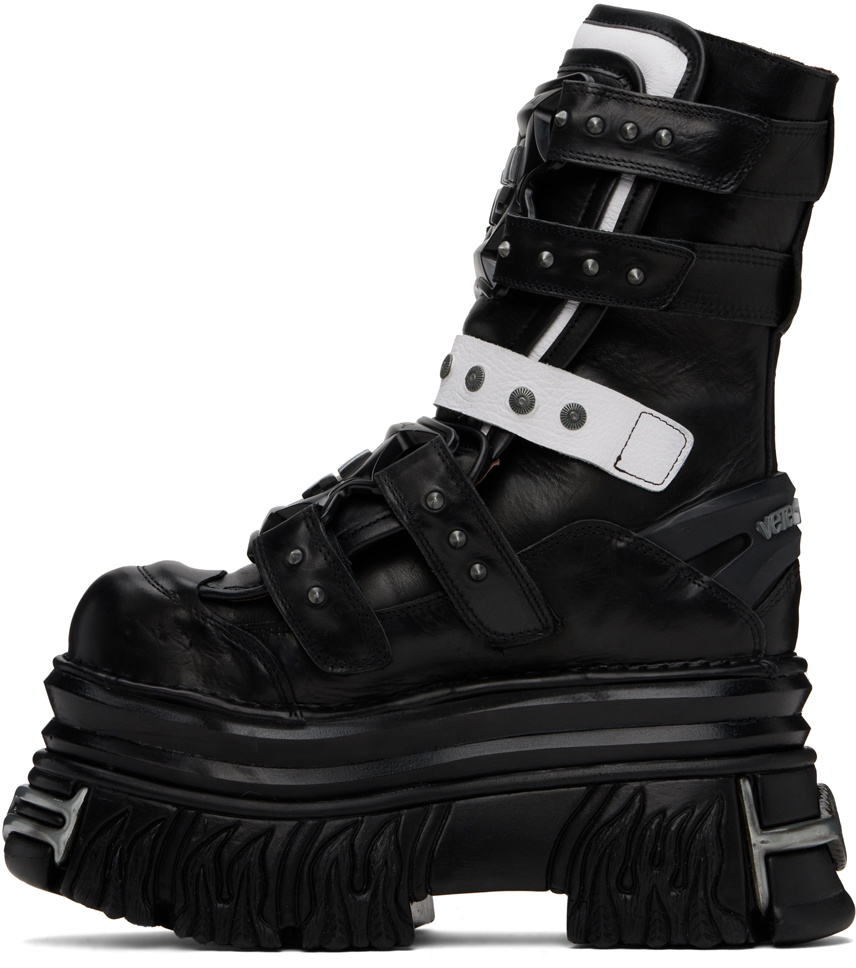 VETEMENTS Black & White New Rock Edition Gamer Boots Vetements