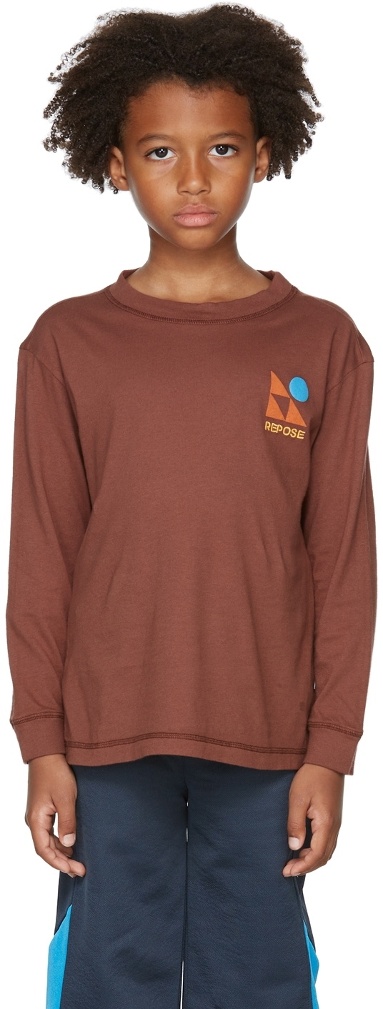 Repose AMS Kids Burgundy Logo Long Sleeve T-Shirt Repose AMS