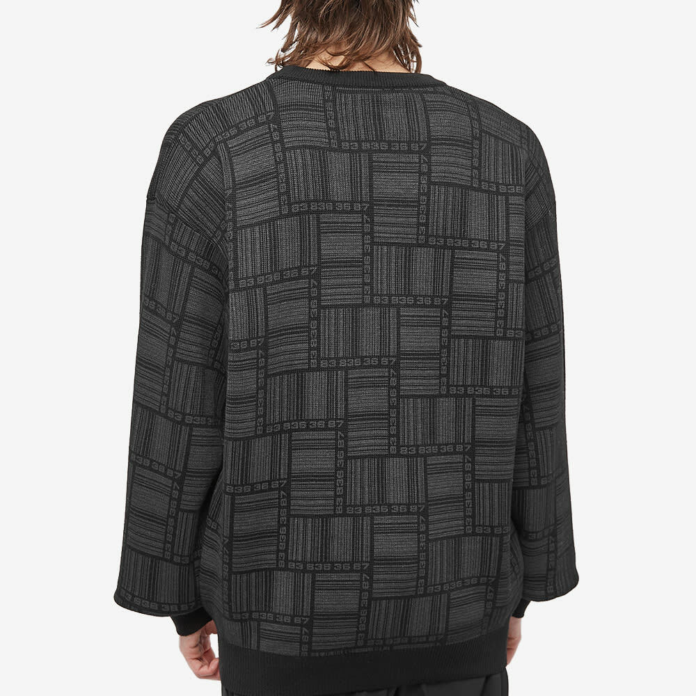 VTMNTS Men's Barcode Monogram Crew Knit in Black/Black VTMNTS