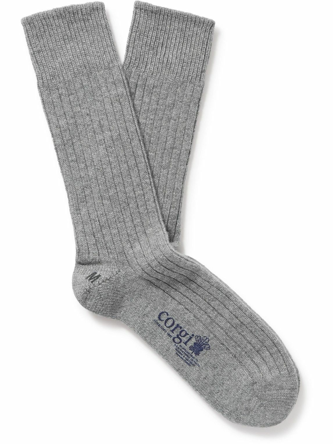 Kingsman - Ribbed Cashmere Socks - Gray Kingsman