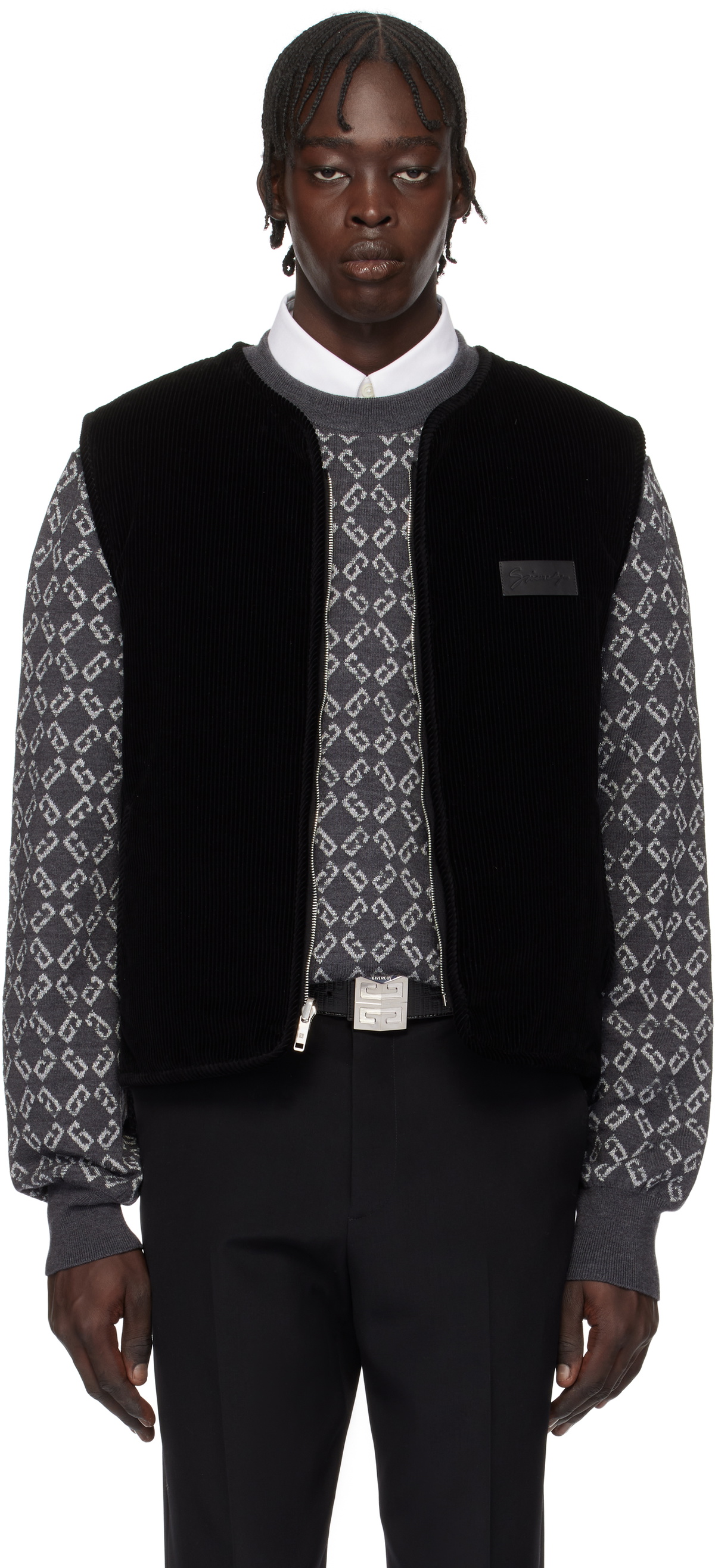 Givenchy Black Monogram 72 Reversible Vest Givenchy