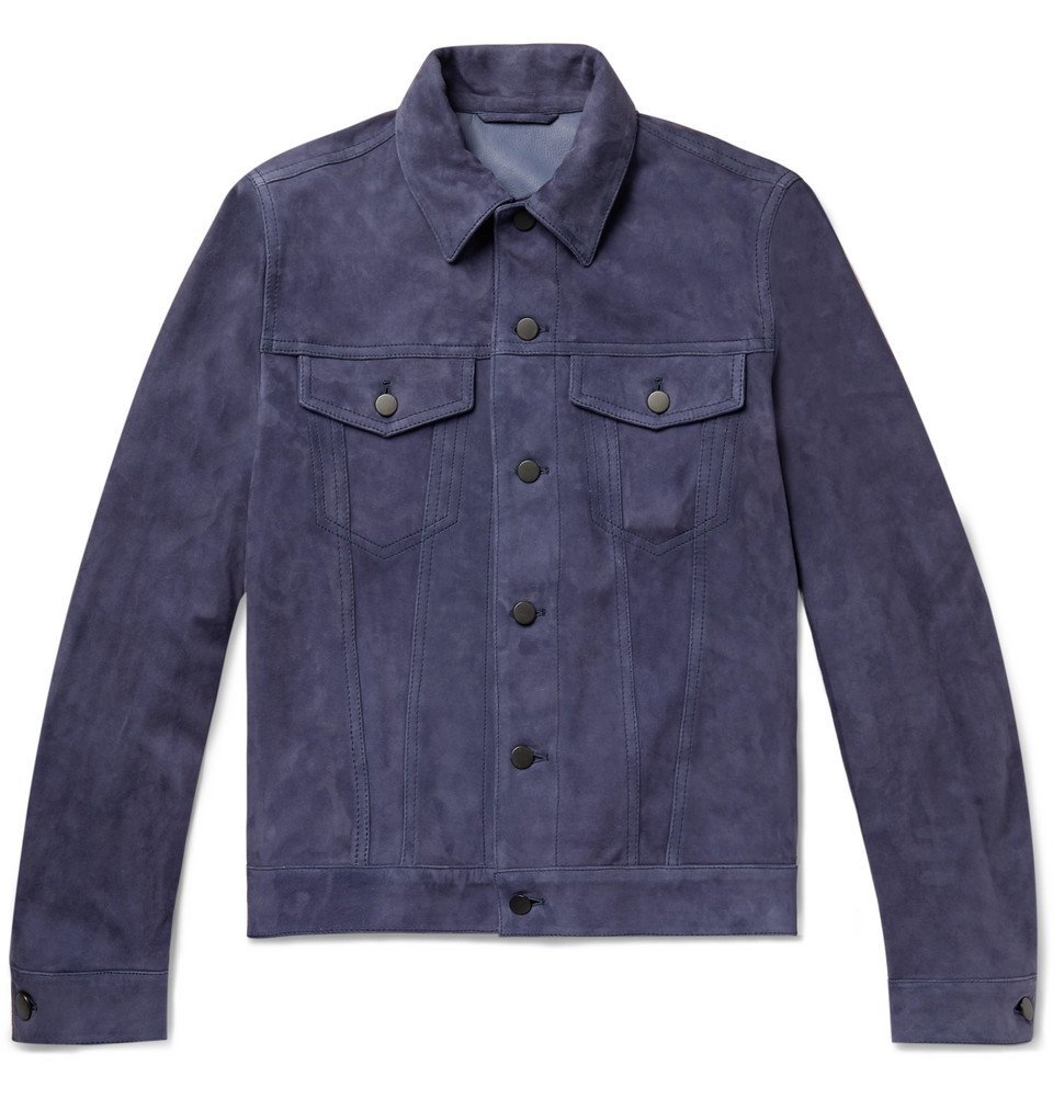 Valstar - Suede Trucker Jacket - Indigo Valstarino