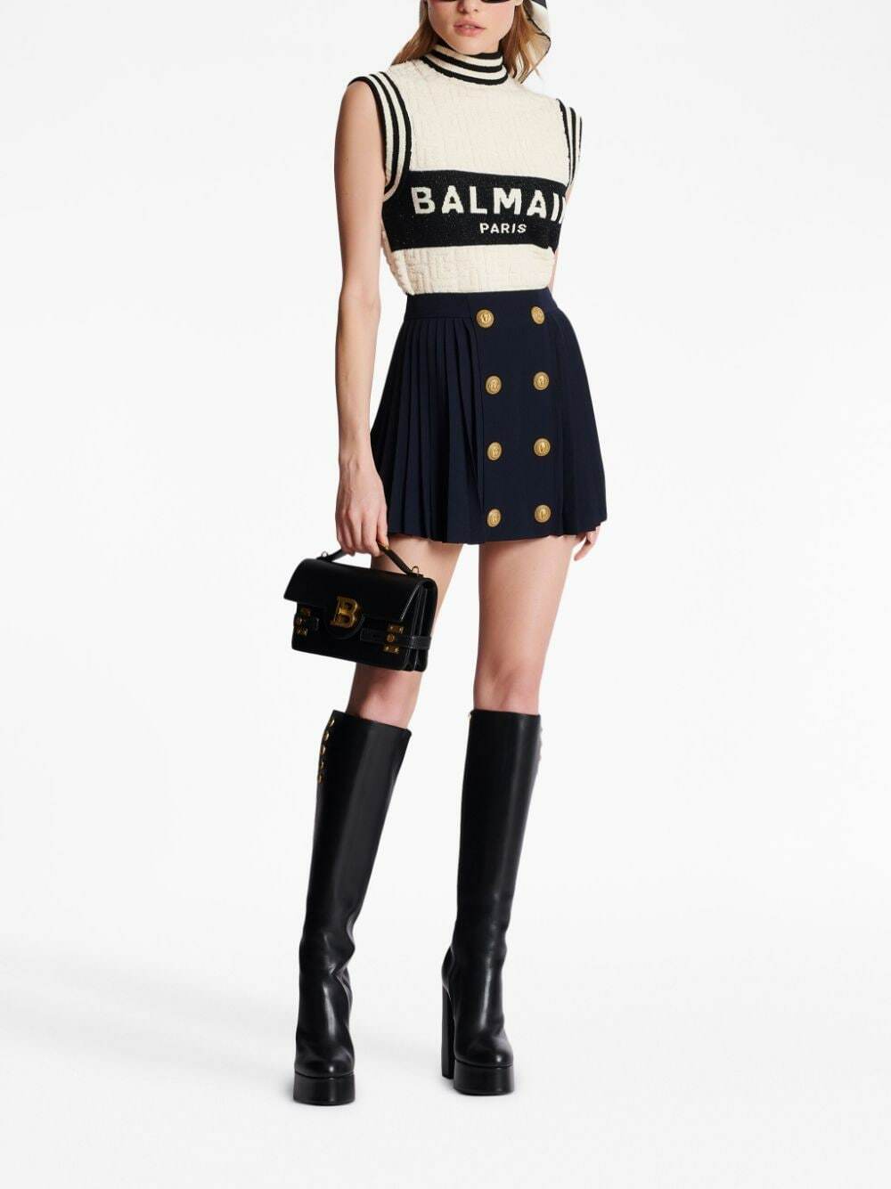 BALMAIN - High Neck Sleeveless Top Balmain
