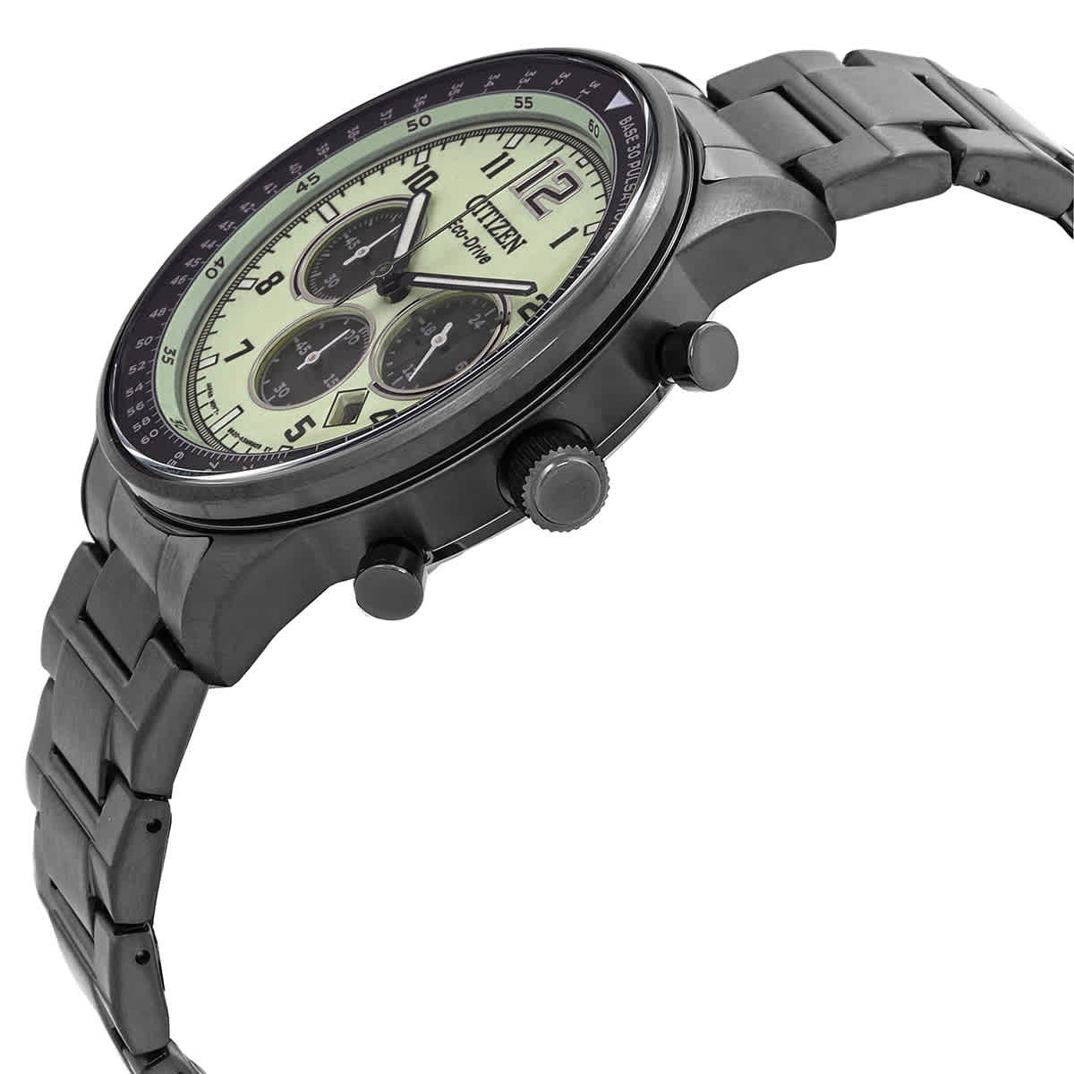 Citizen Chronograph Eco-Drive Green Dial Mens Watch CA4507-84X Citizen
