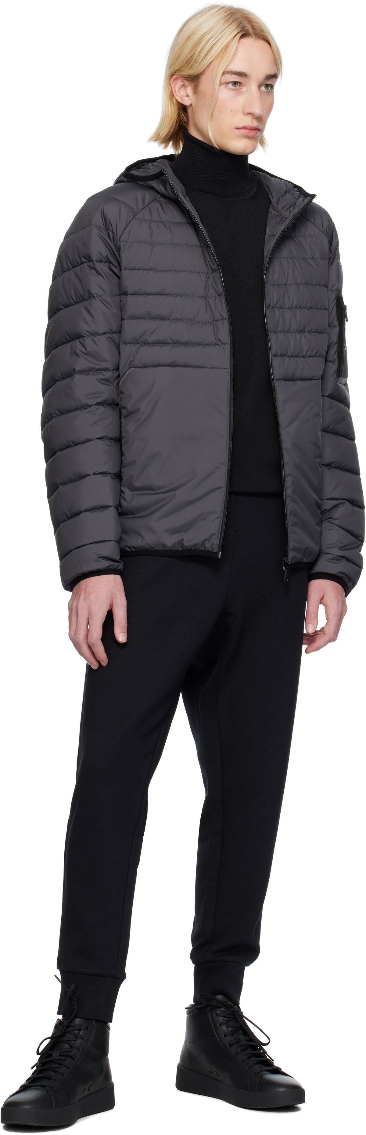 BOSS Gray Water-Repellent Jacket BOSS