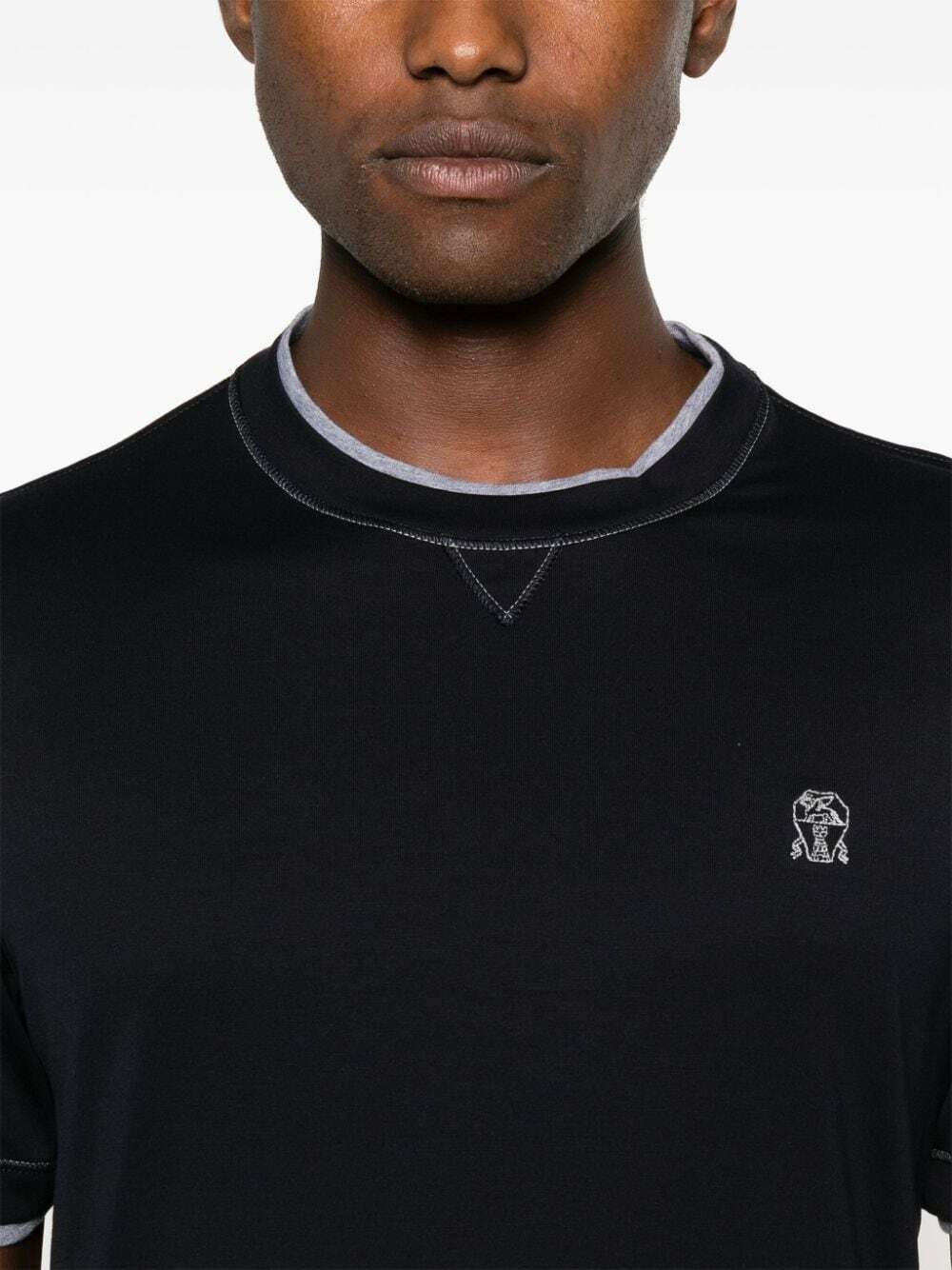 BRUNELLO CUCINELLI - Logo Cotton T-shirt Brunello Cucinelli