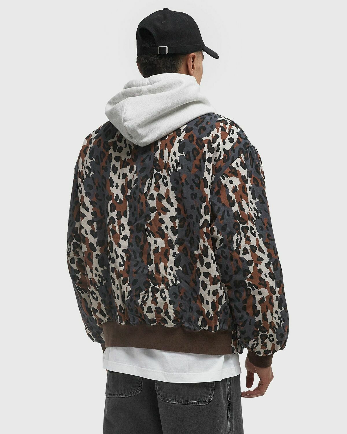 PATTA City Leopard Reversible Bomber Jacket Multi-color Mens Denim ...