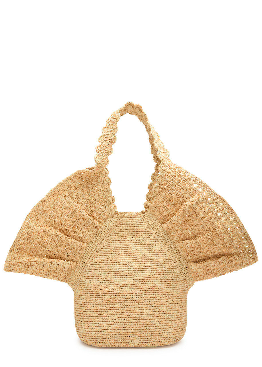 Zimmermann Ruffled Raffia Tote - Natural - One Size Zimmermann