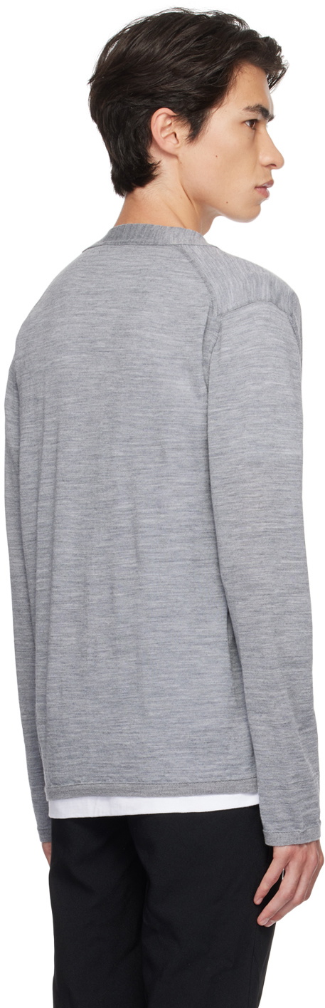 Comme des Garçons Homme Deux Gray Worsted Wool Cardigan Comme des ...