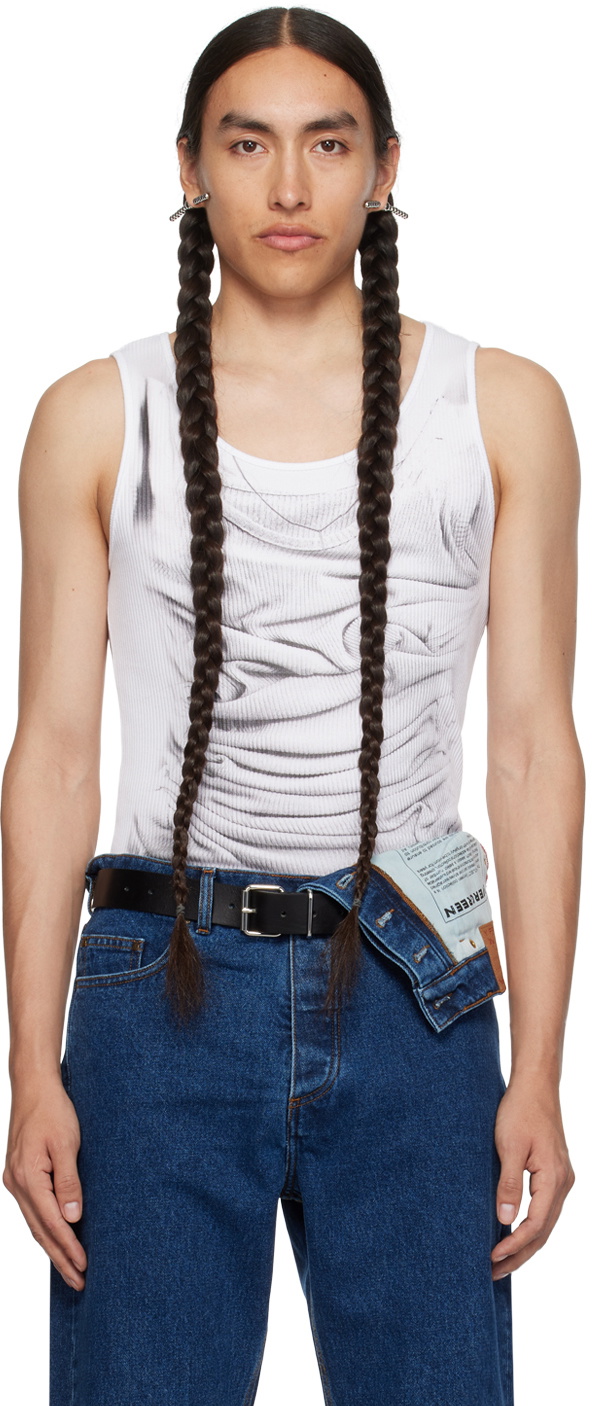 Y/Project White Compact Print Tank Top Y/Project