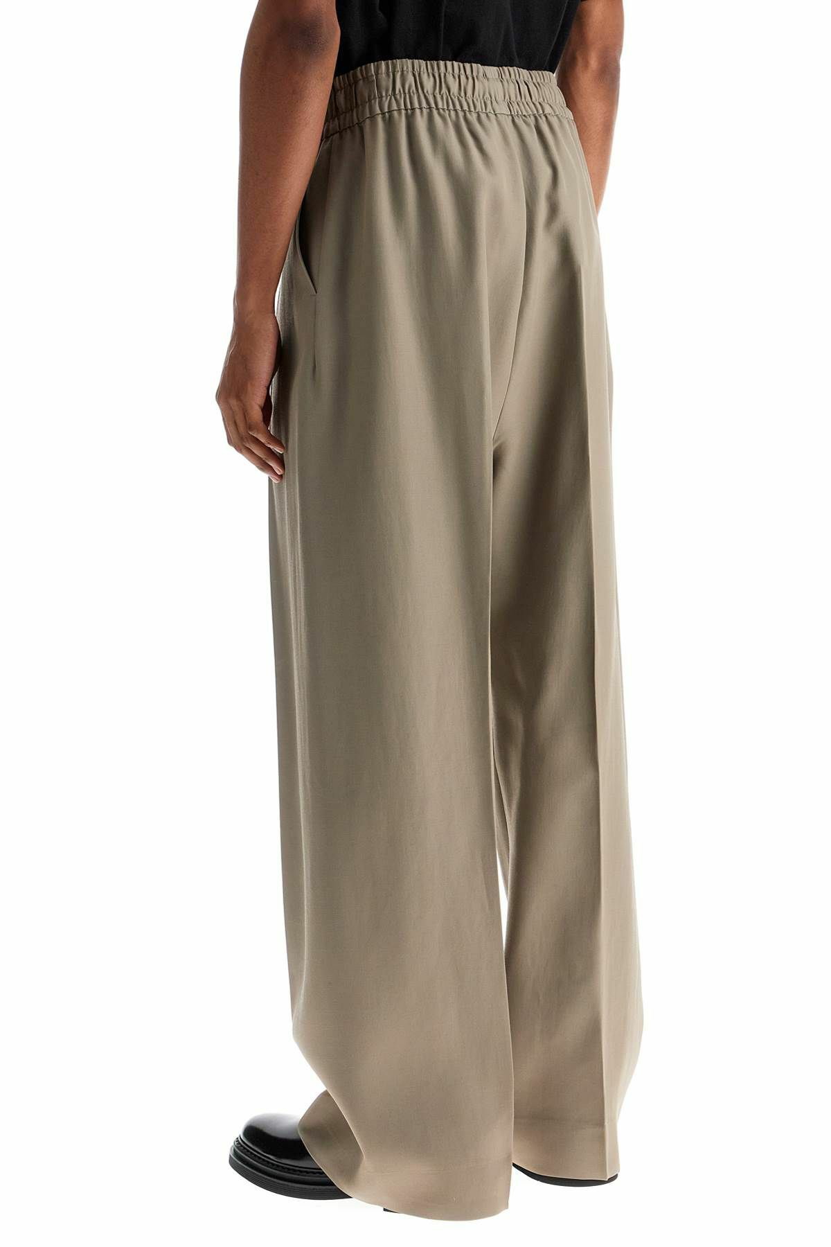 FEAR OF GOD beige wide leg pants in virgin wool and viscose Beige Fear ...