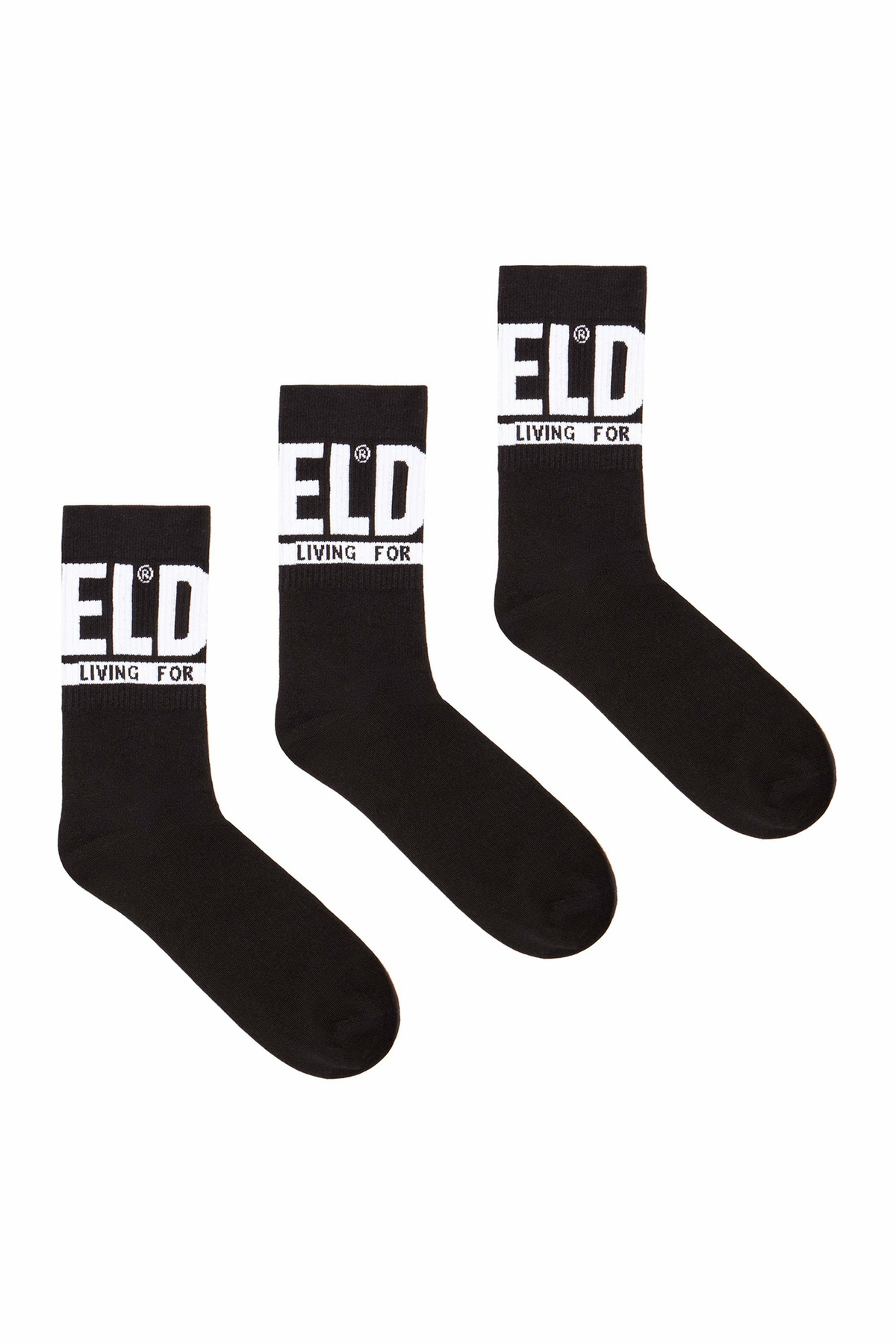 Diesel 3-pack of logo cuff socks - Socks Mens in Black Diesel