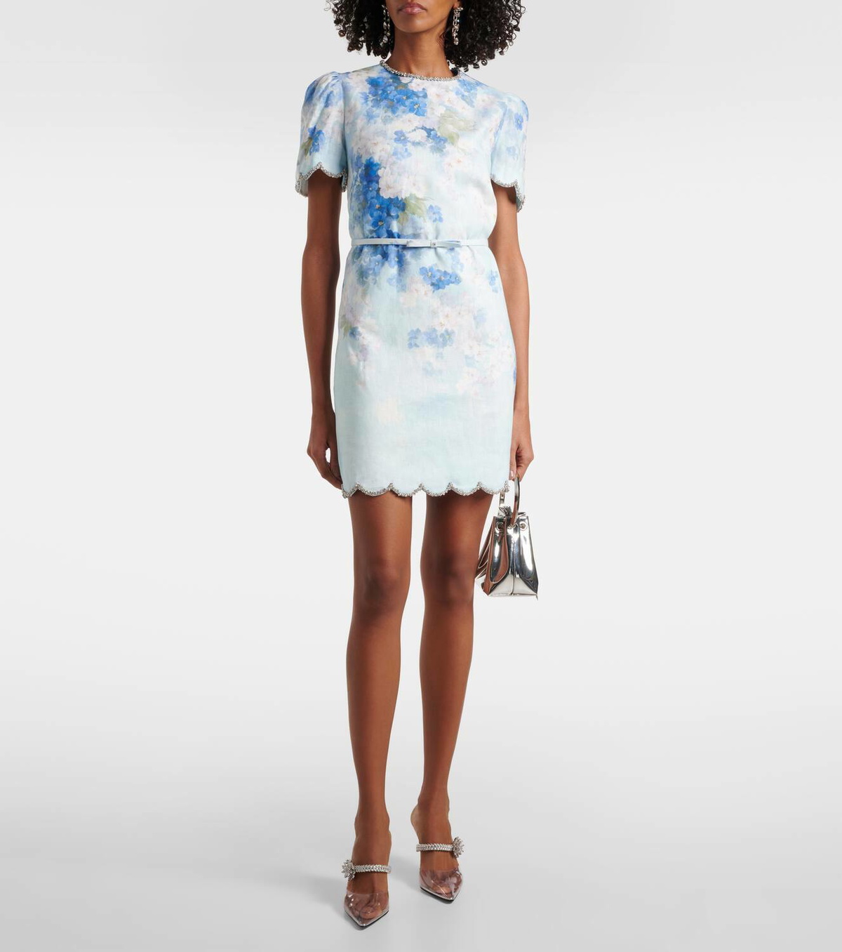 Mach & Mach Crystal Flower embellished PVC pumps MACH & MACH