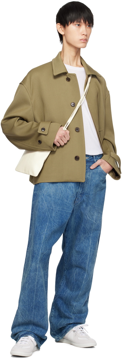 AURALEE Off-White Square Pouch Auralee