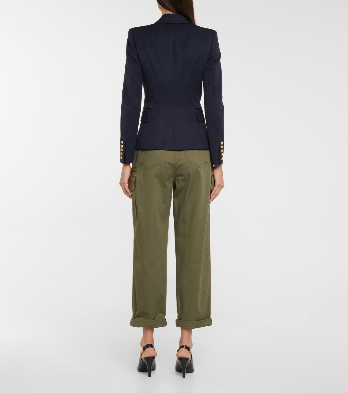 Balmain - Double-breasted virgin wool blazer Balmain