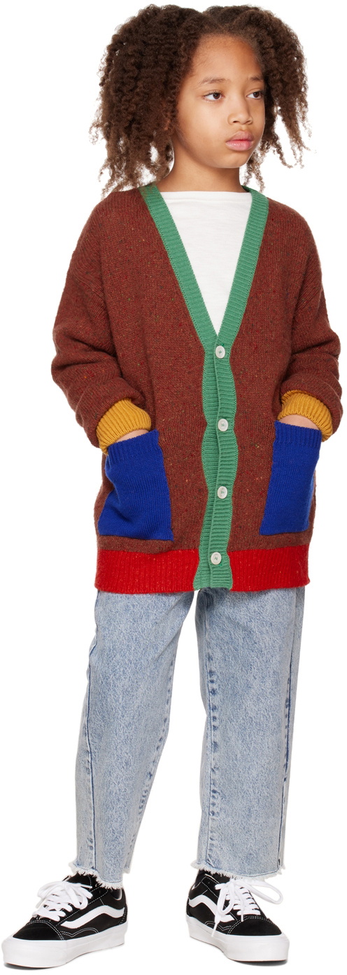 Bobo Choses Kids Brown Colorblock Cardigan Bobo Choses