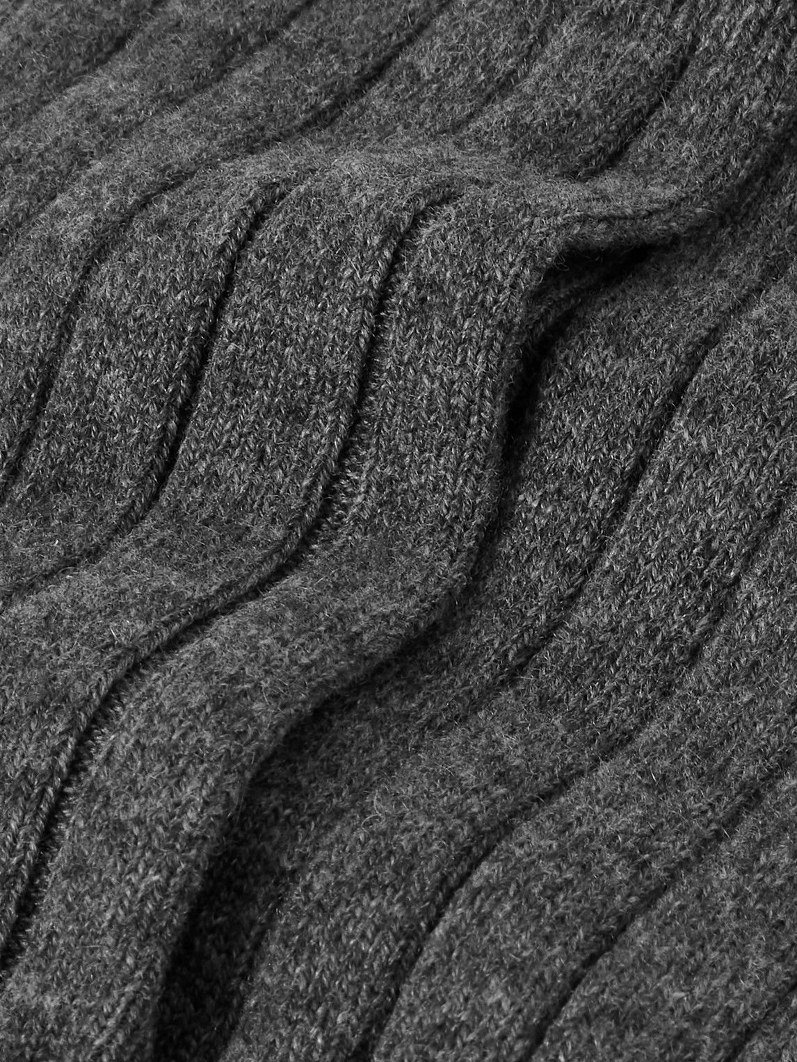 Johnstons of Elgin - Ribbed Cashmere-Blend Socks - Gray Johnstons of Elgin