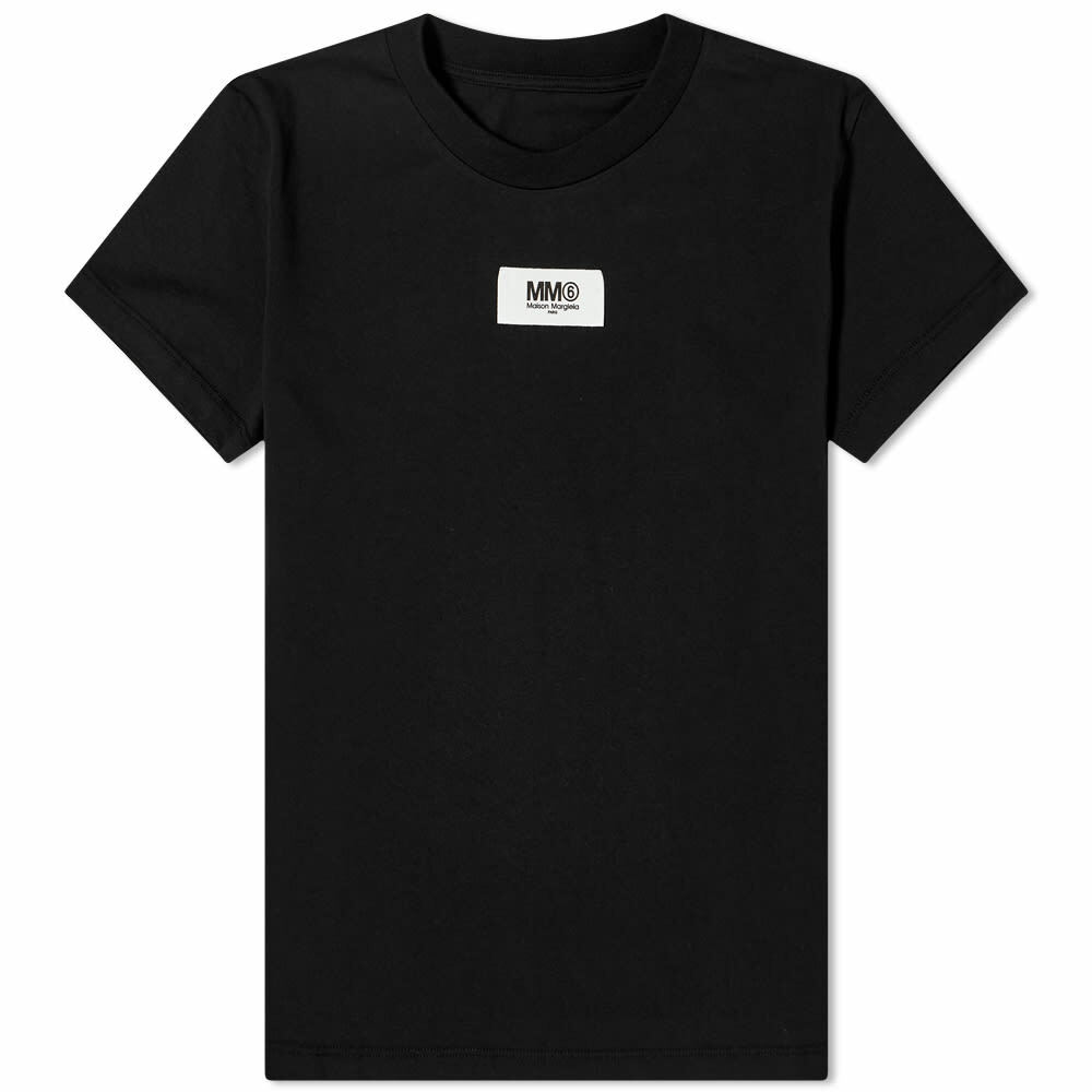 MM6 Maison Margiela Women's Fitted Logo T-Shirt in Black MM6 Maison ...