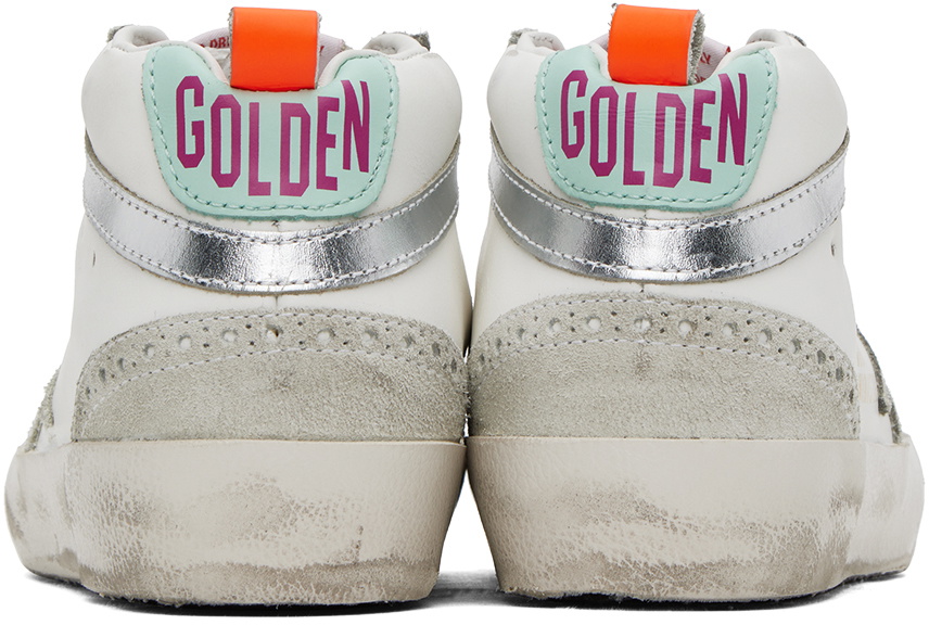 Golden Goose SSENSE Exclusive White & Gray Mid Star Sneakers Golden ...
