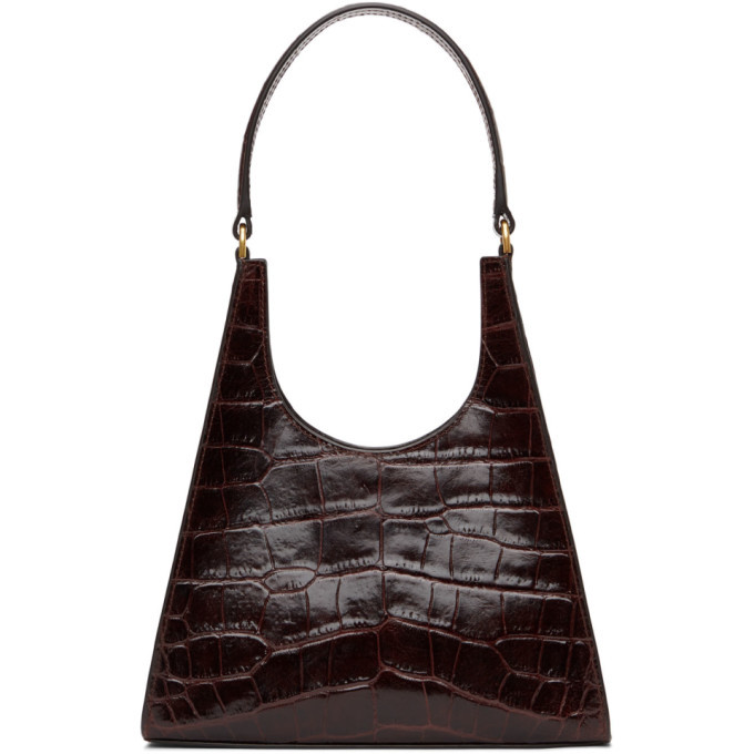 Staud Brown Croc Rey Bag Staud