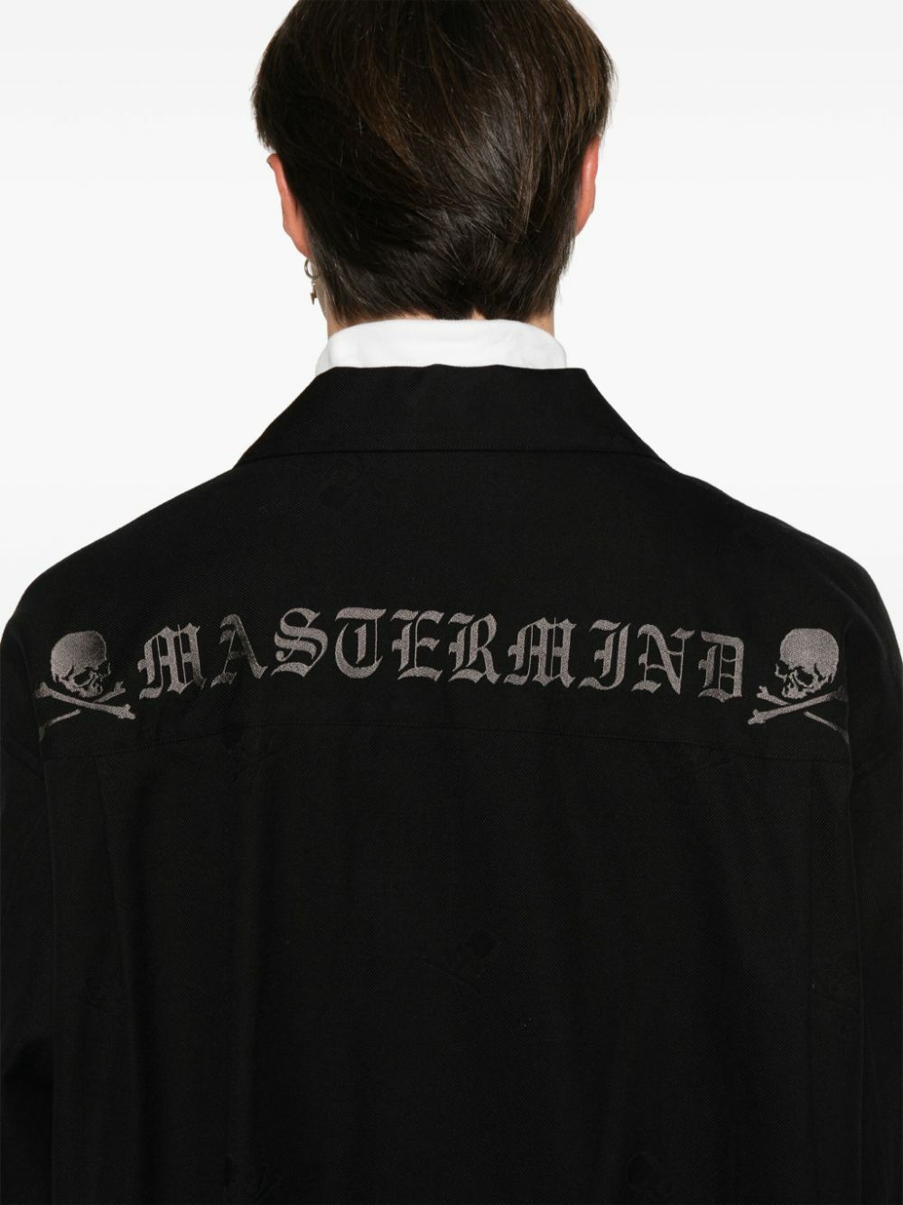 Mastermind Japan Skull-Embroidered Shirt Jacket mastermind JAPAN