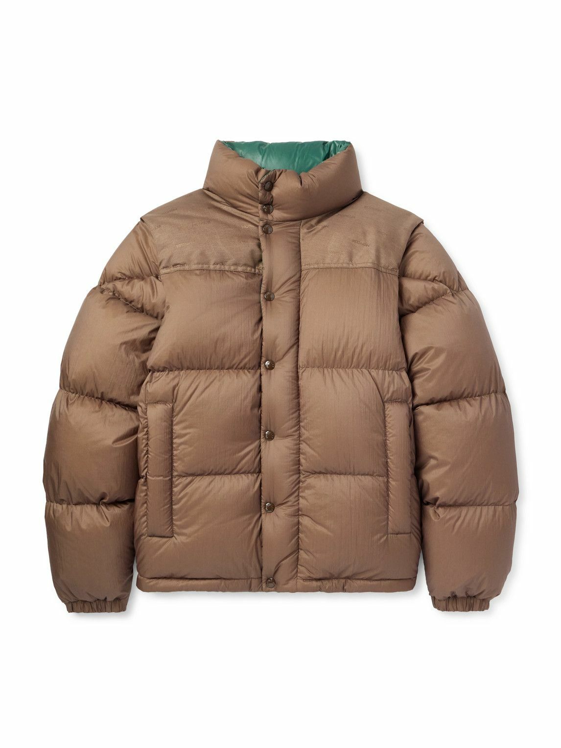 Moncler - Reversible Convertible Canvas-Trimmed Quilted Shell Down ...